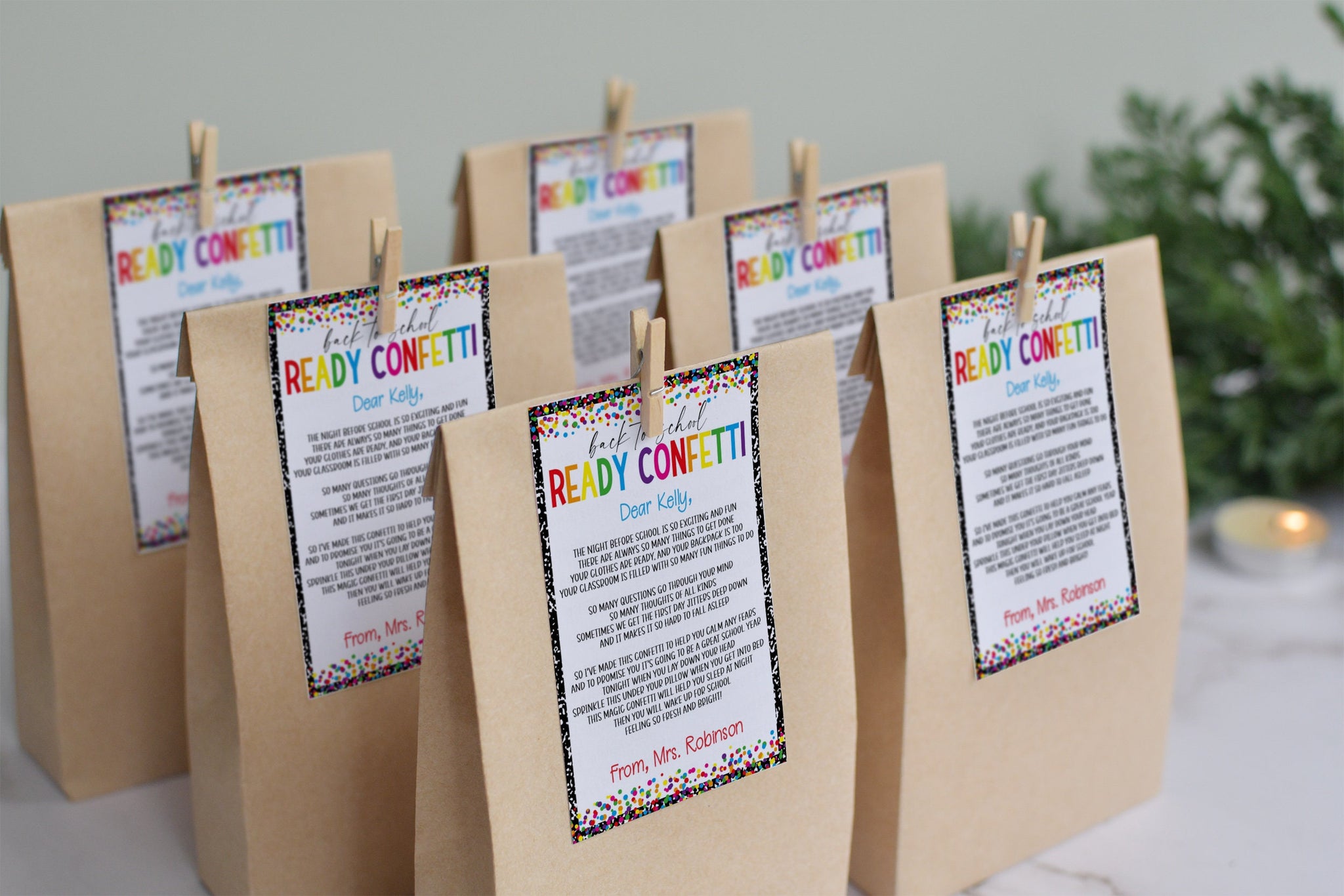 Editable Back To School Ready Confetti, First Day Jitters, Night Befor ...