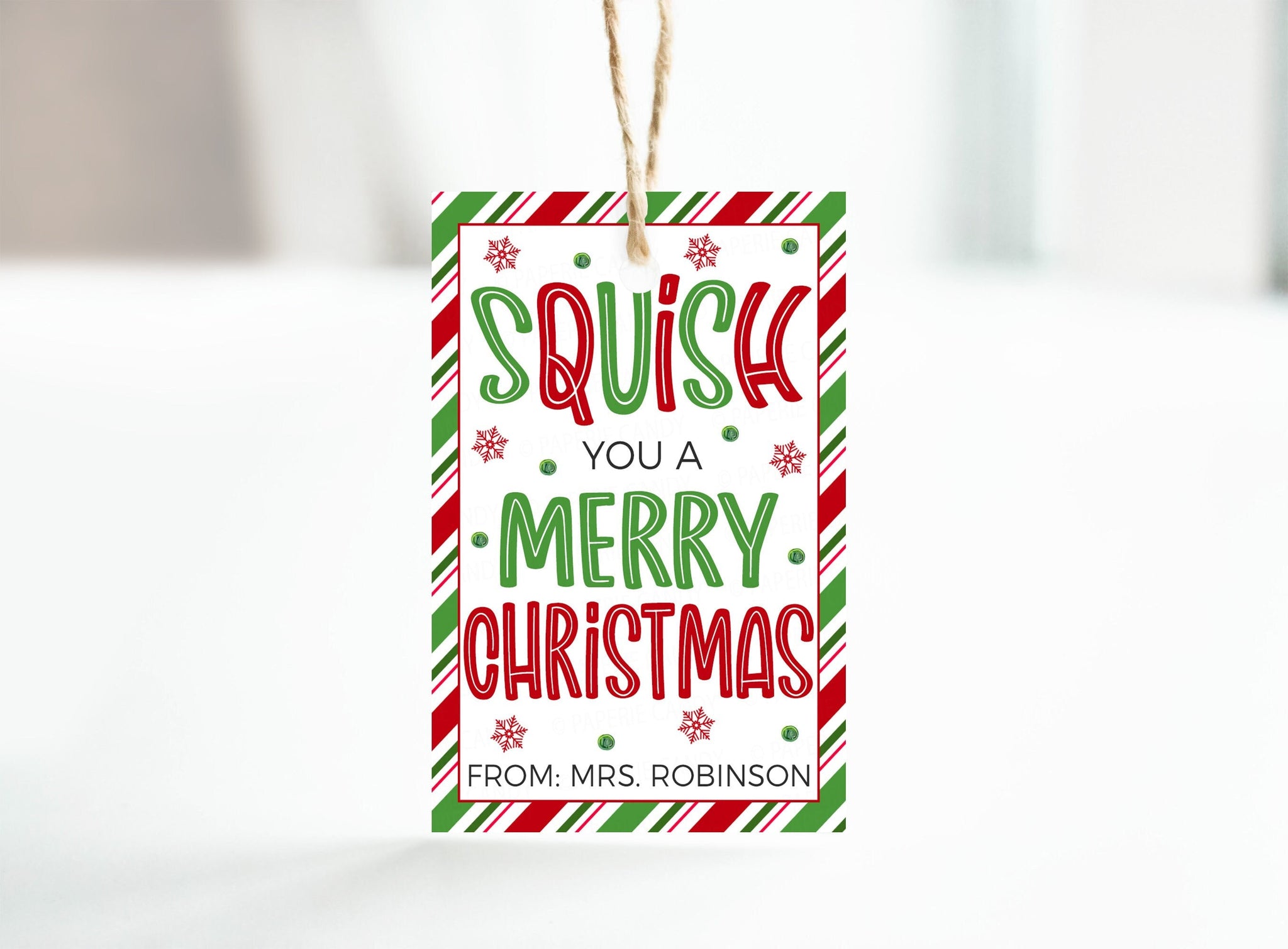 Christmas Squishies Gift Tag, Squish You A Merry Christmas, Gift For C ...